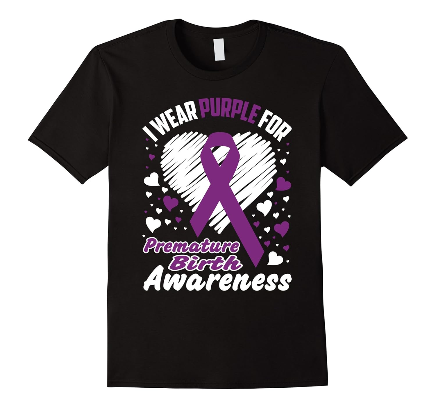 I Wear Purple For Preemie Premature Birth Awareness T-Shirt-CL – Colamaga