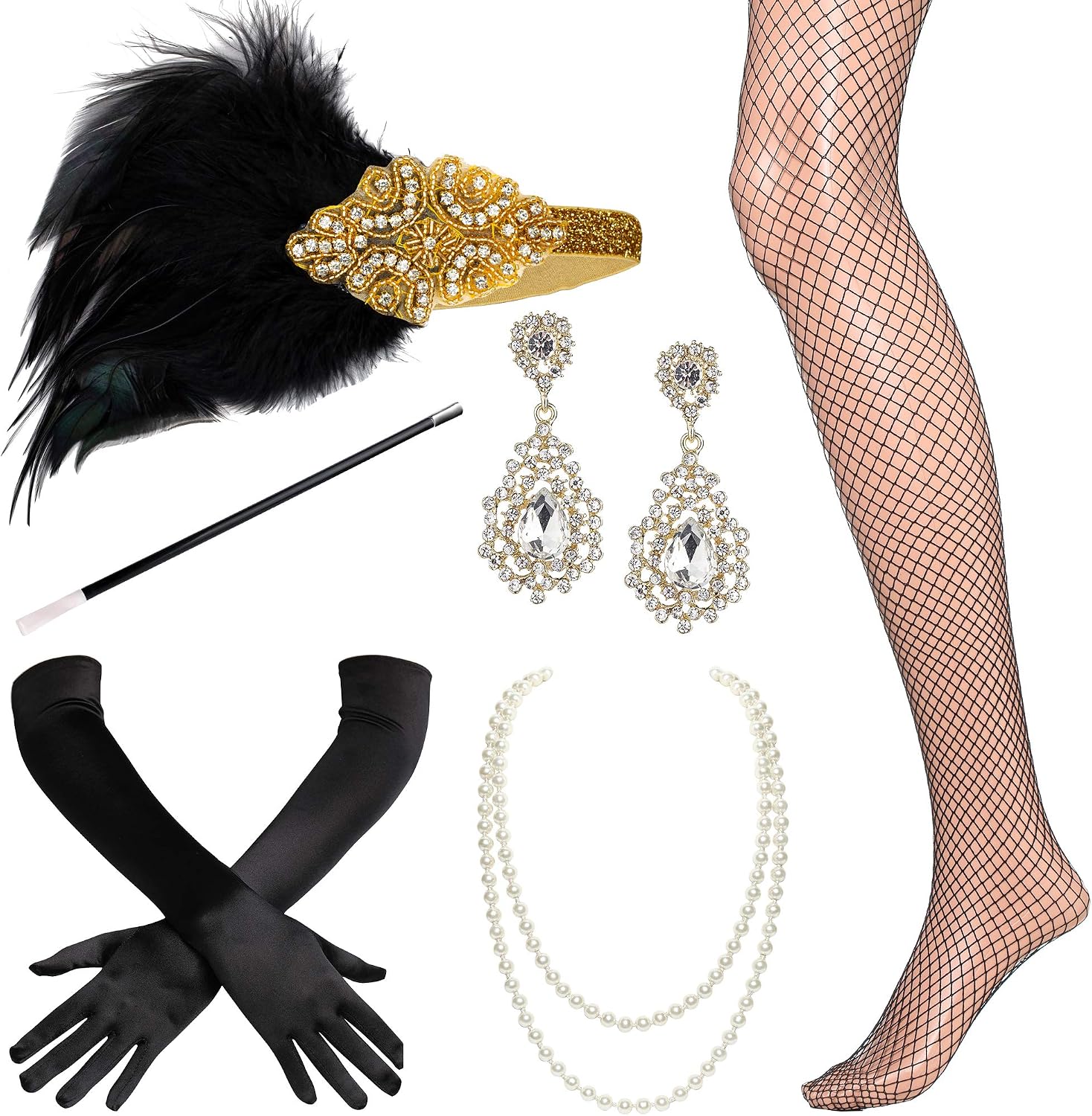 Coucoland 1920s Accessories Set Flapper 20s Gatsby Costume Accessories ...