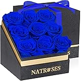 Amazon.com: NATROSES Forever Preserved Roses in a Box, 100% Real Roses ...