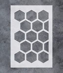 Amazon.com: GSS Designs Large Hexagon Wall Stencil (16x24Inch ...