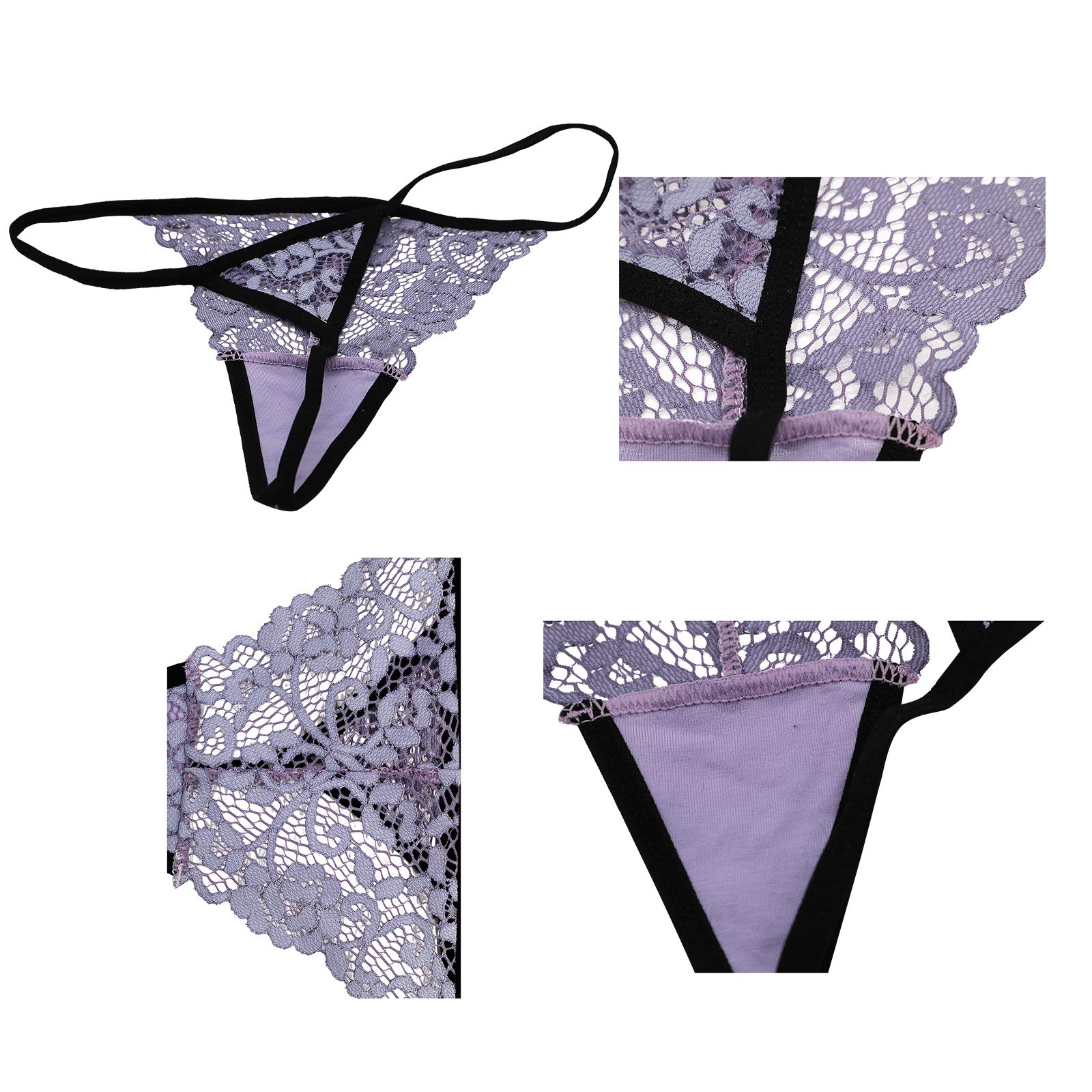 Mua Delcroix Lace G String Thongs For Women Floral Black Sexy g-string ...