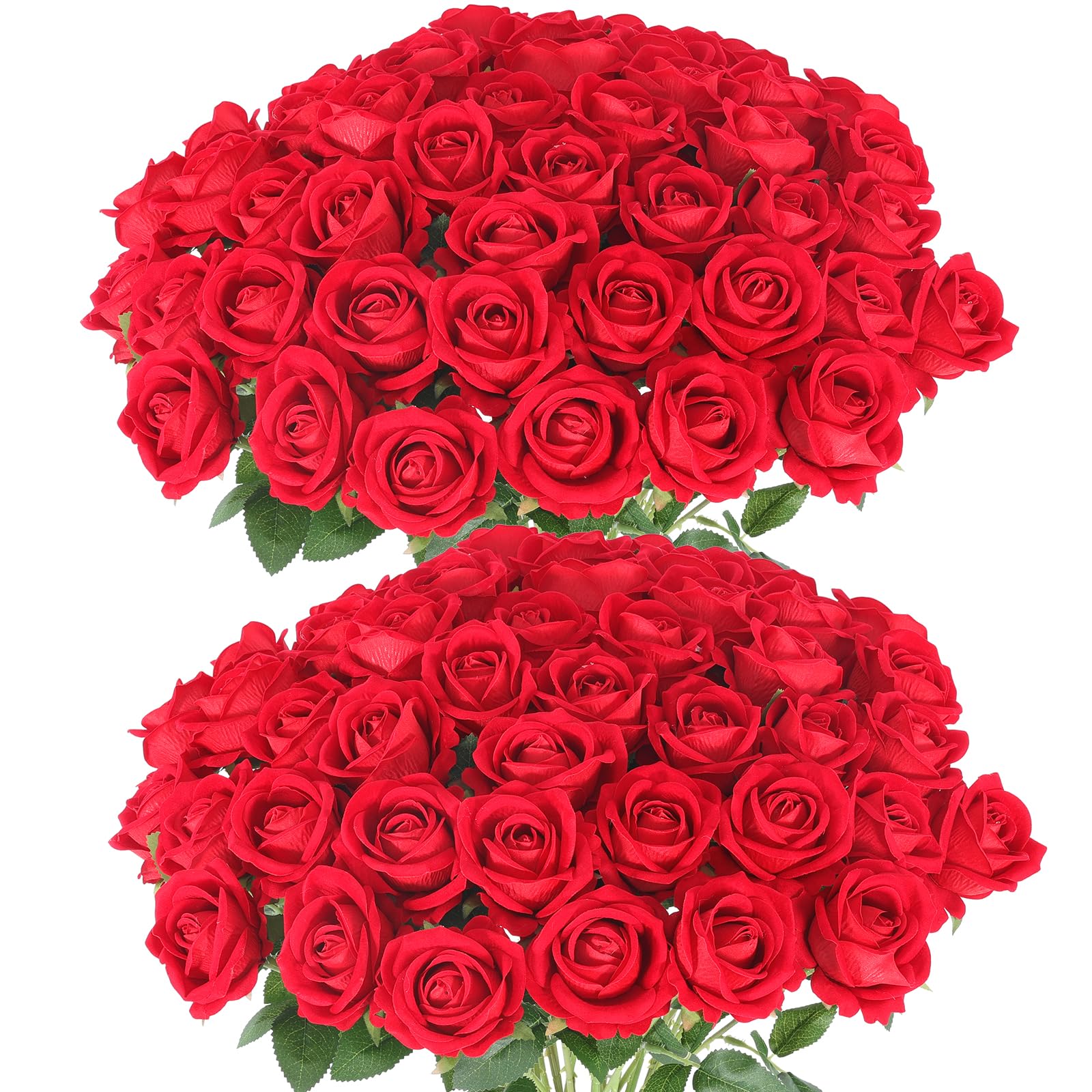 Hananona Artificial Roses in Bulk, Fake Silk Roses Realistic Roses for ...