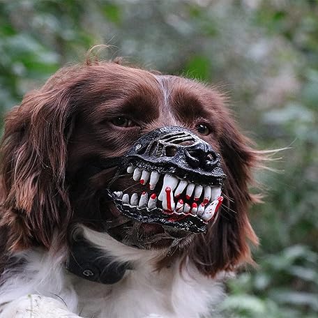Mua FGSDDLL Scary Dog Muzzle for Halloween,Hilarious Dog Costume Muzzle ...