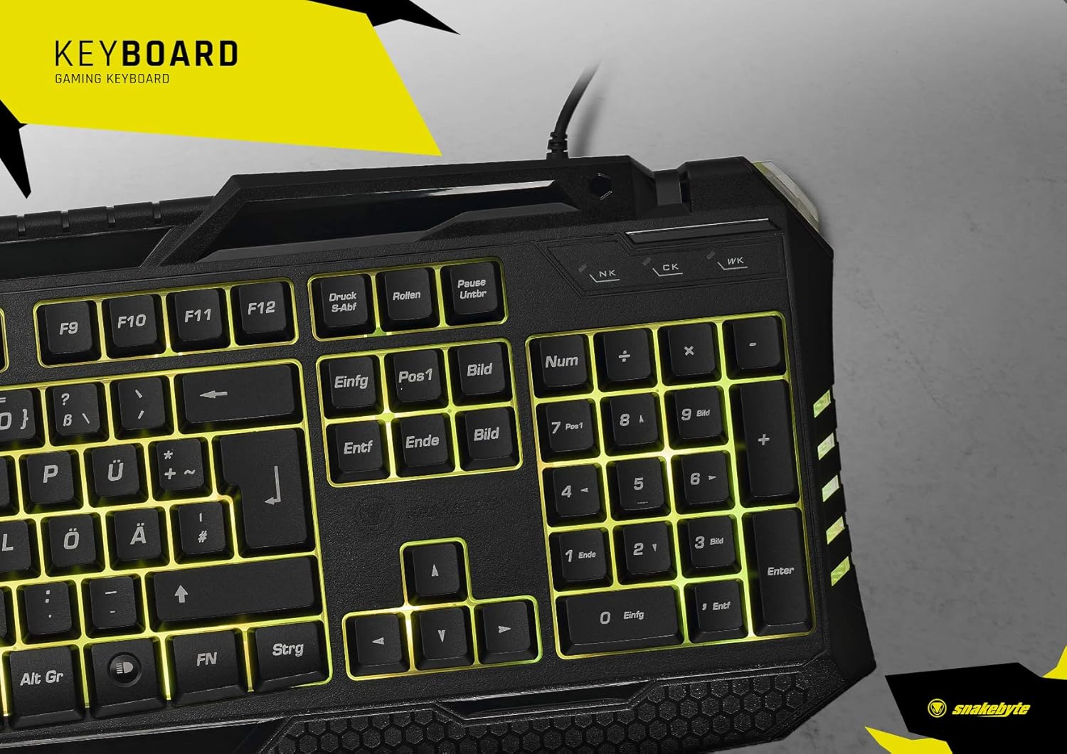 snakebyte Gaming Key:Board – Basic Gaming Keyboard – Black – wired for ...