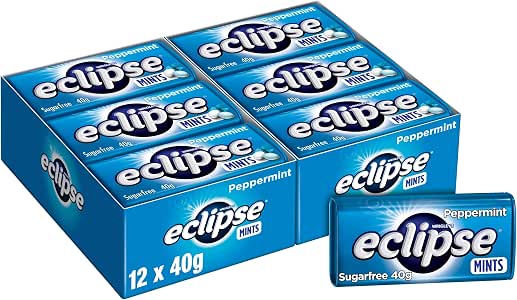 Eclipse Sugar Free Peppermint Mints, 40g Tin (Pack of 12), 12 x 40 g ...