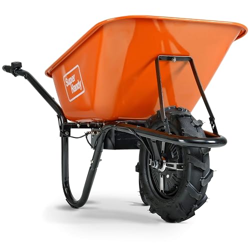 SuperHandy Wheelbarrow Electric Powered Utility Cart 330LBS Capacity ...