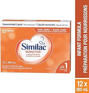 Similac Sensitive Lactose Sensitivity Baby Formula, Concentrated Liquid ...