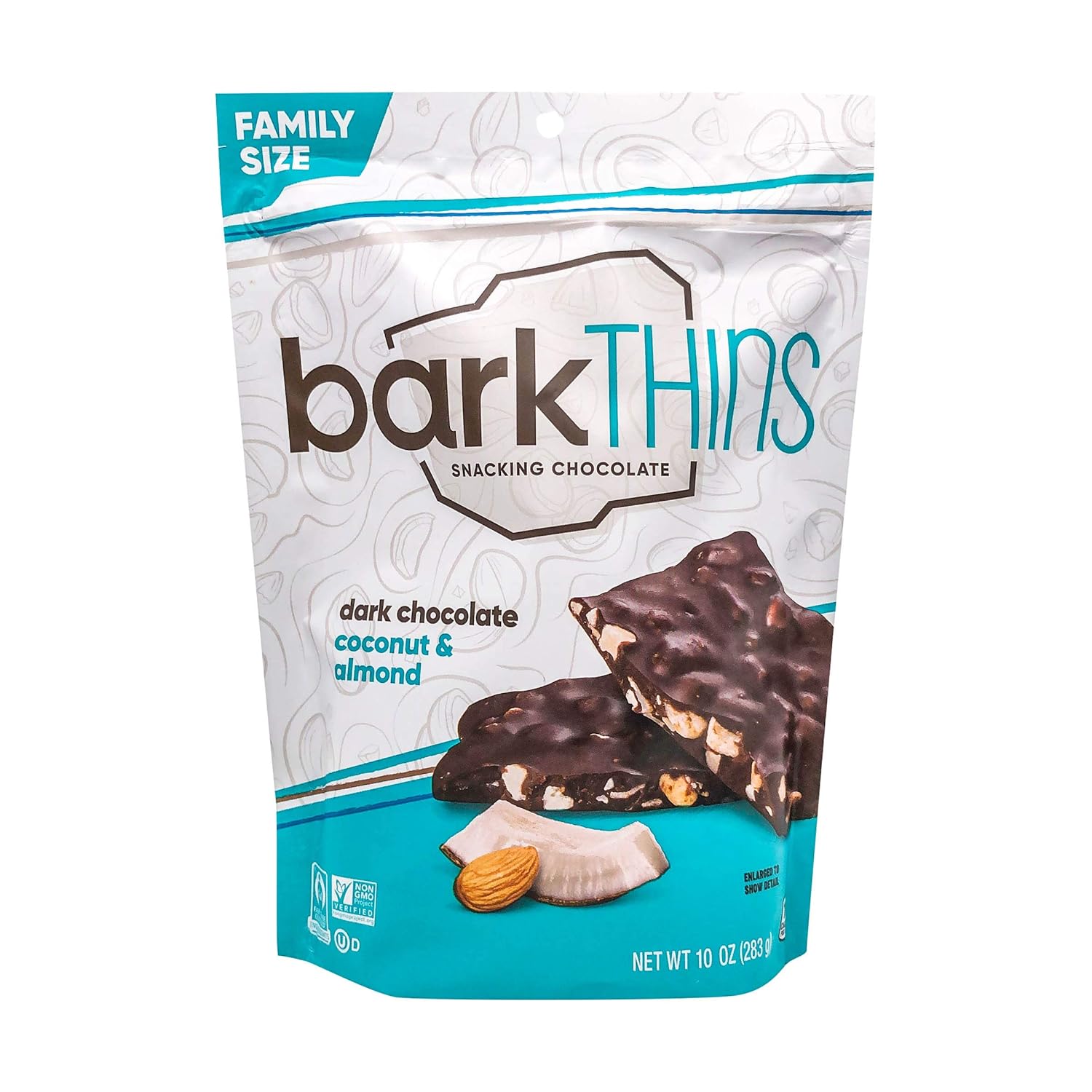 Amazon.com : barkTHINS Dark Chocolate Coconut With Almond Snack, 10 oz ...