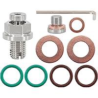 Amazon.com: DEEFILL M12.1-1.75 x 15mm Oversize Piggyback Oil Drain Plug, Stainless Steel Self ...