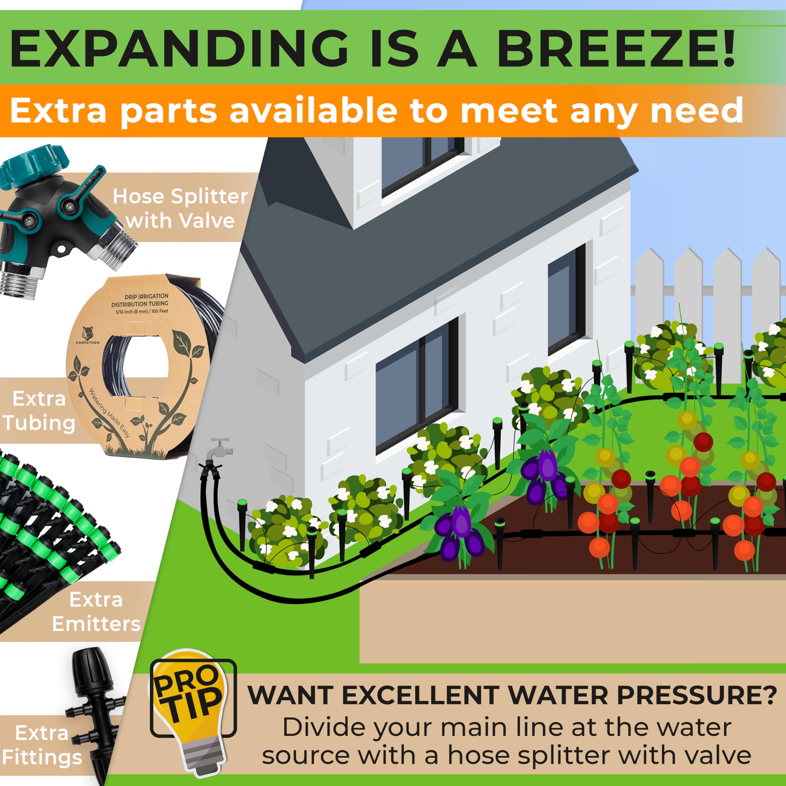 Mua CARPATHEN Drip Irrigation System - Adjustable Premium Irrigation ...
