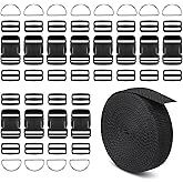 Amazon.com: Vtete 2 Inch 10 Yards Black Nylon Heavy Webbing Strap + 10 ...