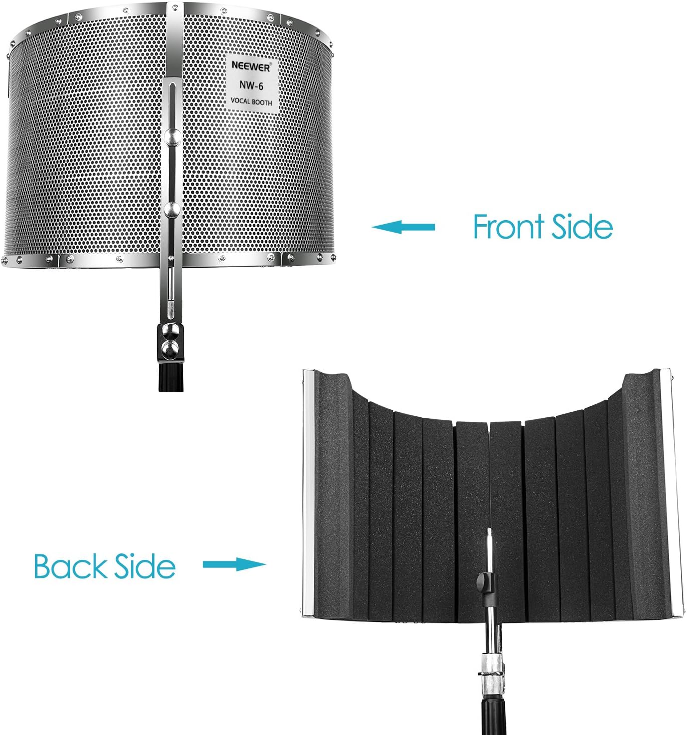 Neewer Microphone Isolation Shield Absorber Filter Vocal Isolation ...