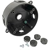 RAB Lighting VXCB Weatherproof Round Box with No Cover, Aluminum, 1/2 ...