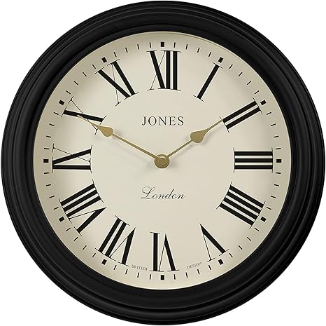 Jones Clocks® Venetian Wall Clock Classic Traditional Design With Clear ...