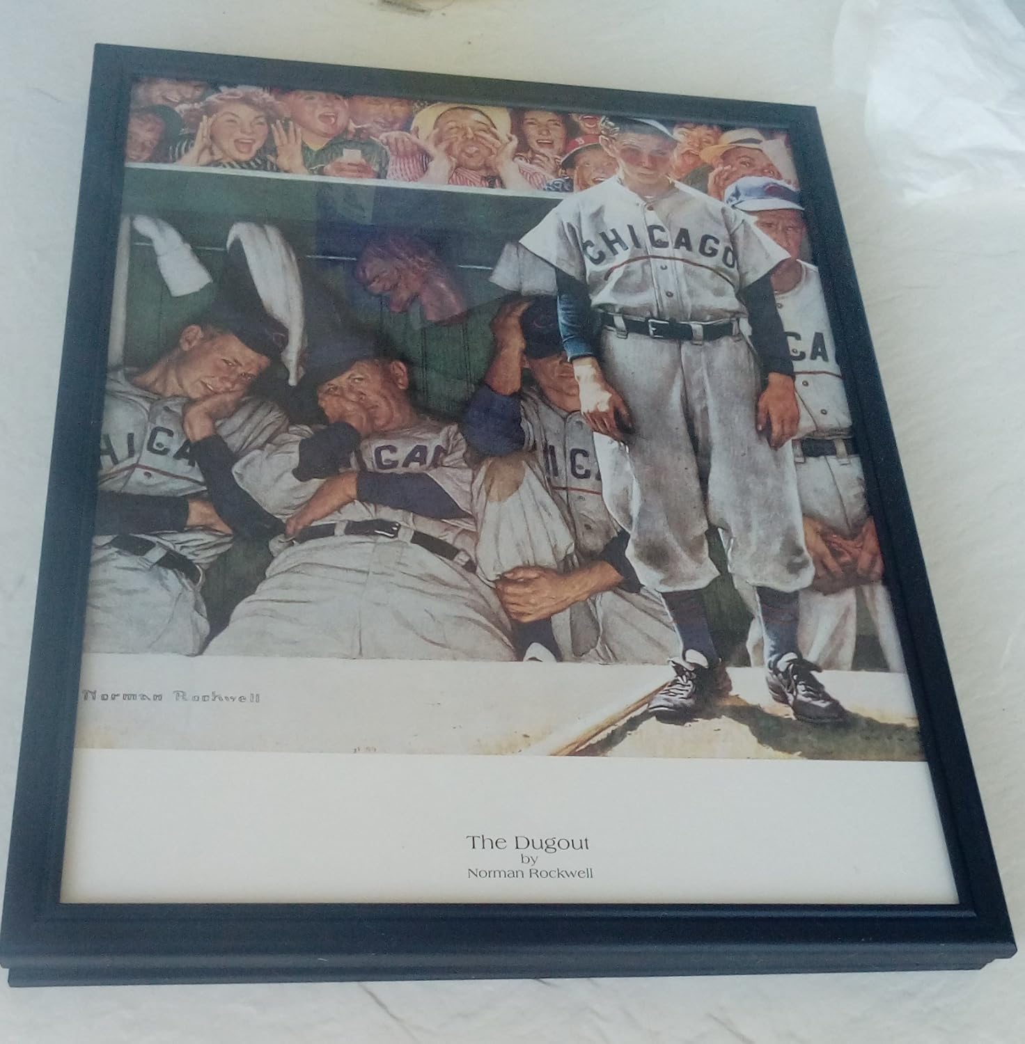 Amazon.com: Olde Time Mercantile The Dugout 1948 Norman Rockwell Print ...