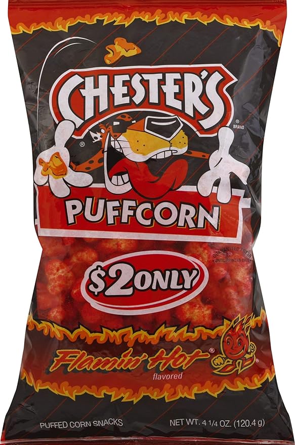 Amazon.com: Chester Chesters Flamin' Hot Cheese Snack Baked 4.25 Oz