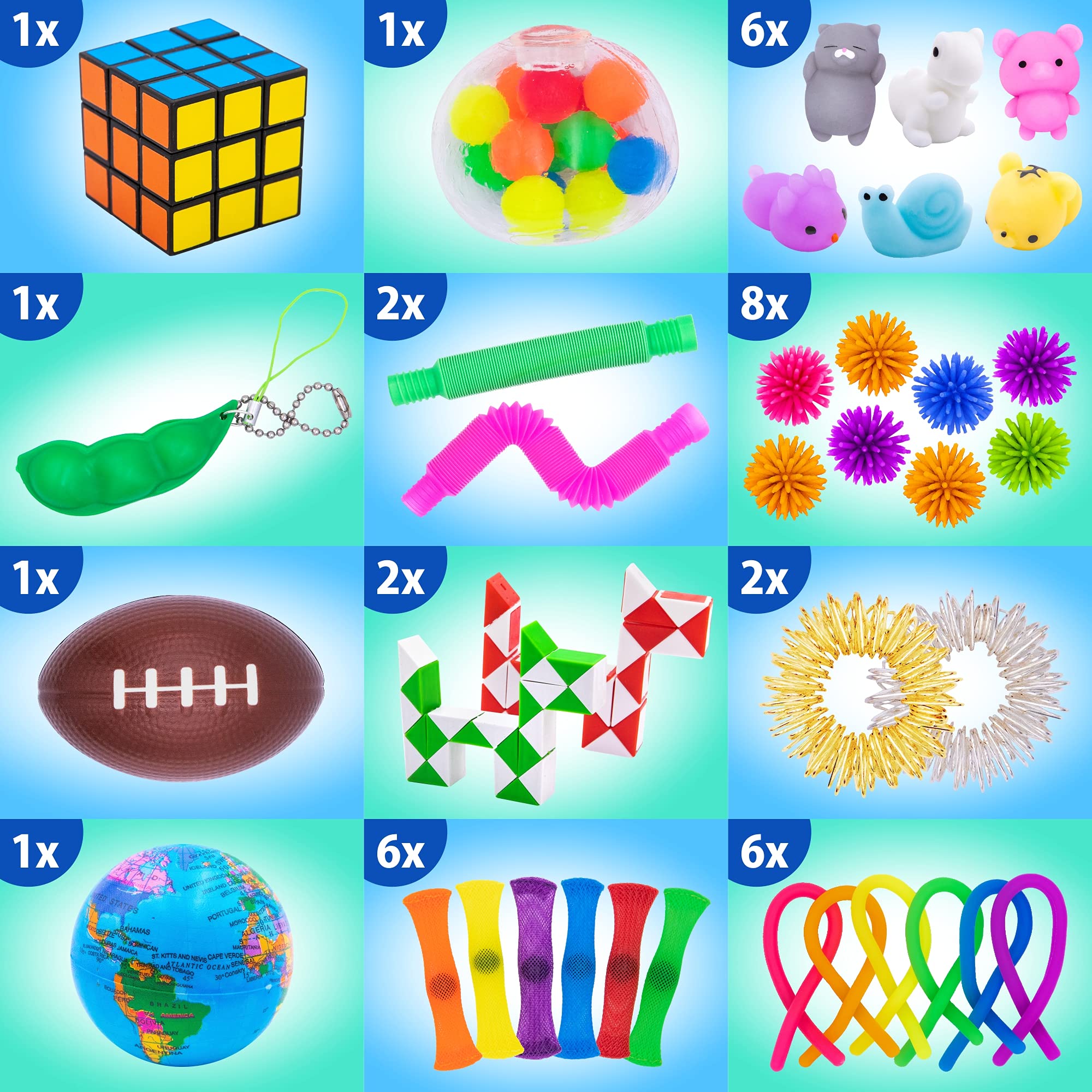 Mua 50 Pcs Fidget Toys Pack - Kids Stocking Stuffers Gifts for Kids, Party Favors Autism ...