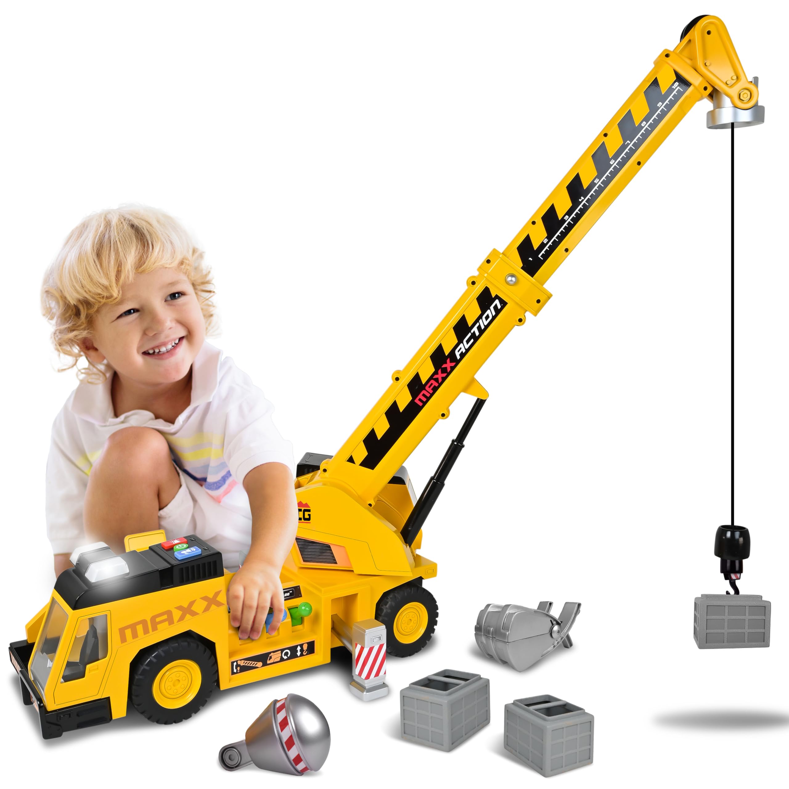Sunny Days Entertainment, LLC. Maxx Action 27'' 3-N-1 Crane Truck ...