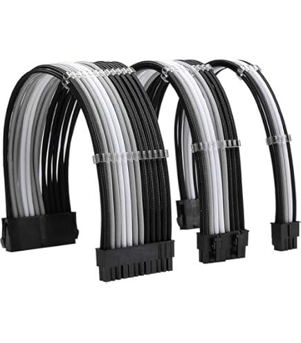 Psu Cables LINKUP - AVA 50cm PSU Cable Extension Sleeved Custom Mod GPU ...