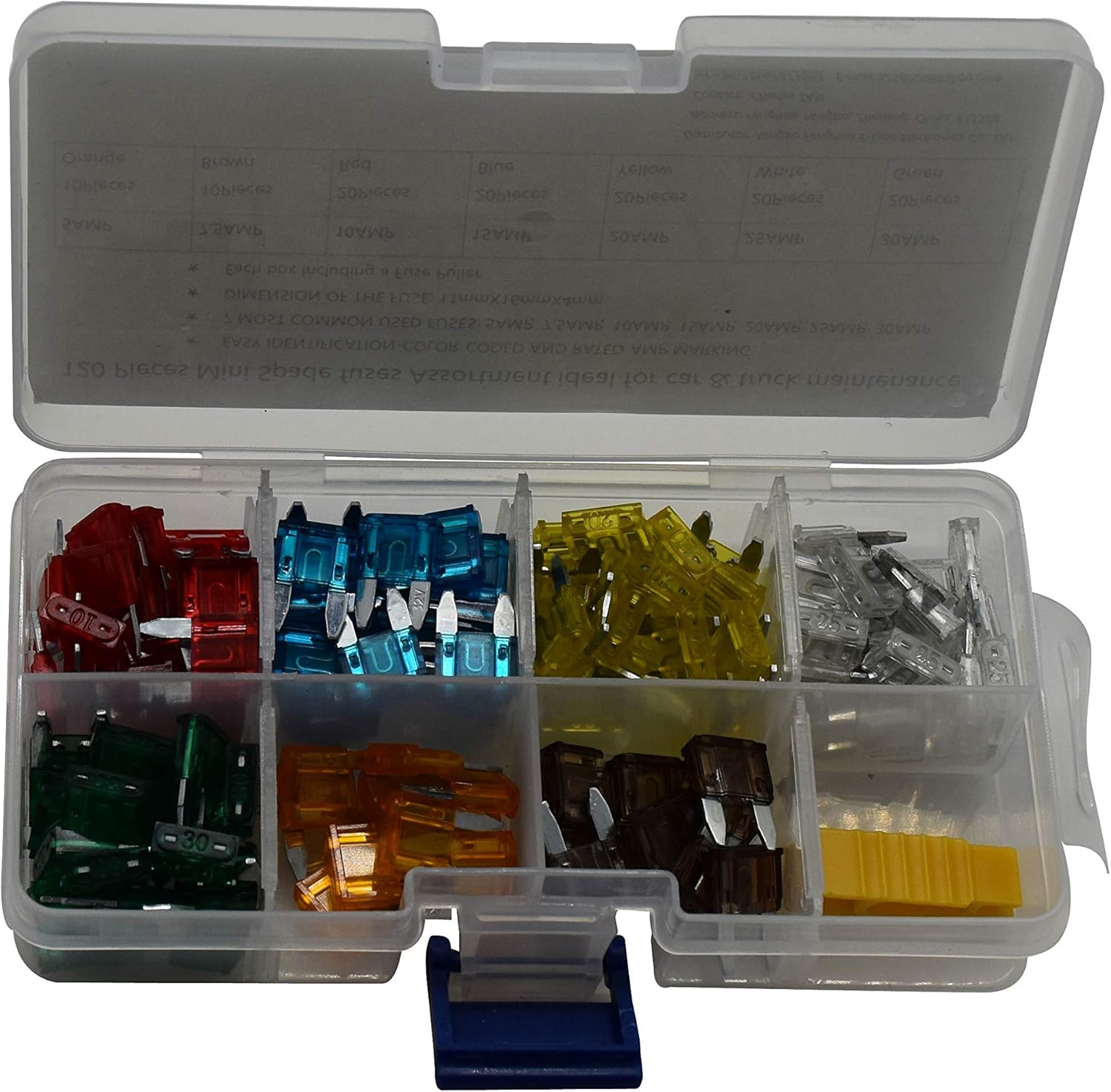 120pcs mini fuse assortment, mini spade fuse 5A,7.5A, 10A,15A, 20A,25A ...