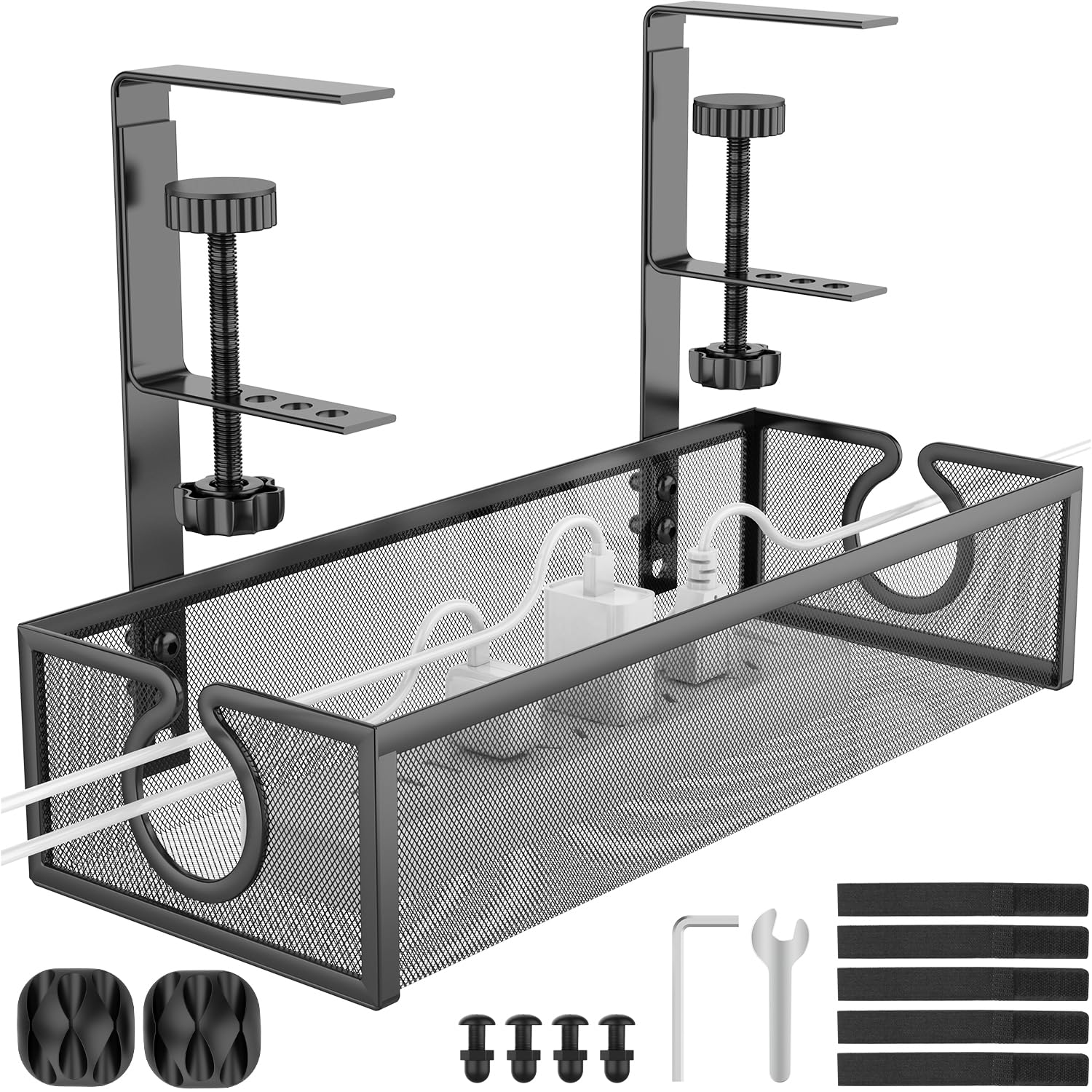 Mua REFLYING Under Desk Cable Management Tray, Metal Long Arms(3.9in ...
