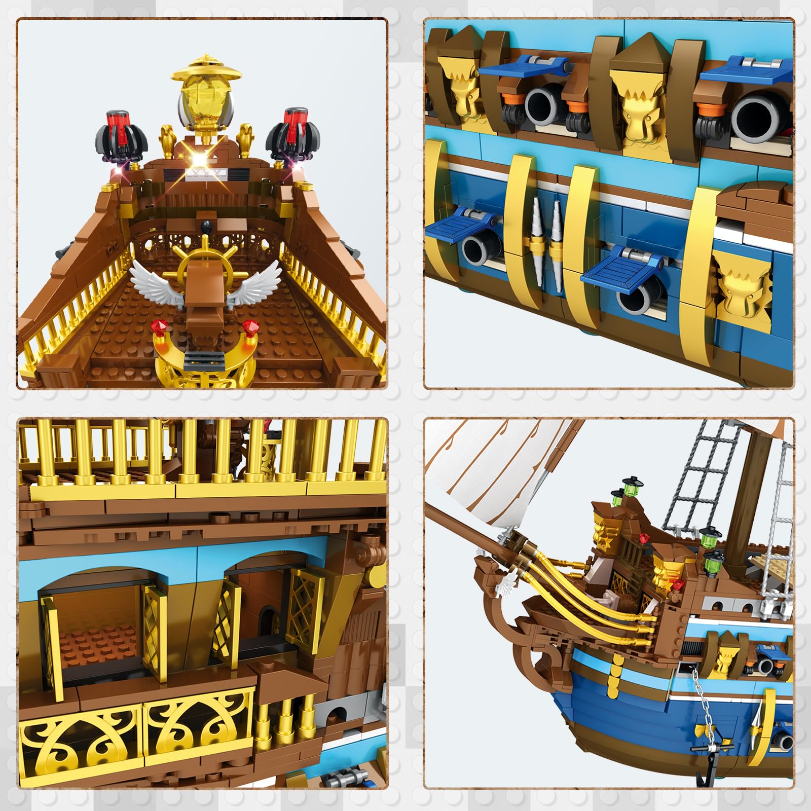Mua JMBricklayer Pirate Ship Building Sets for Adults, Gorgeous Royal ...