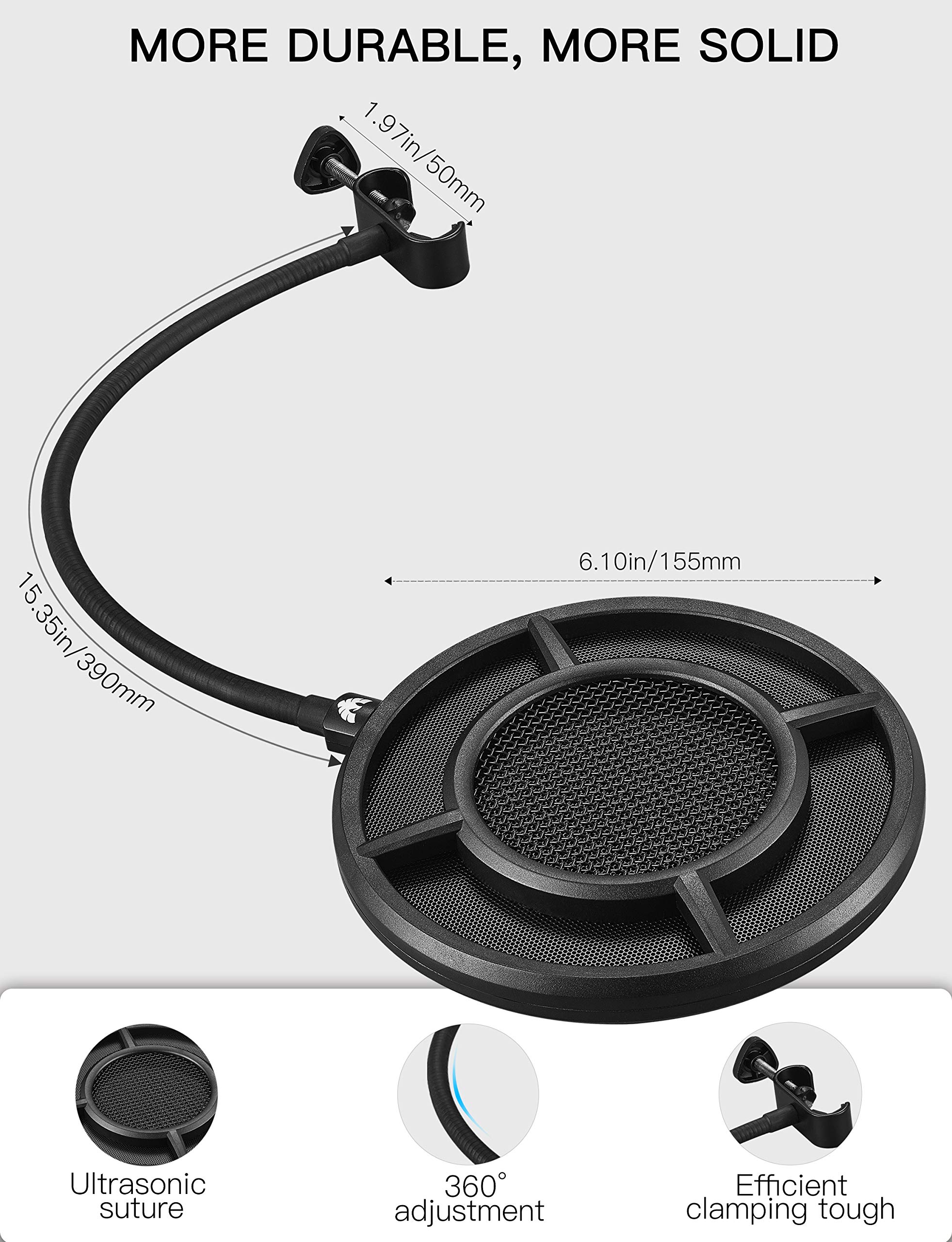 Mua Mic Pop Filter, Professional Metallic Mic Pop Filter Mesh for Blue ...