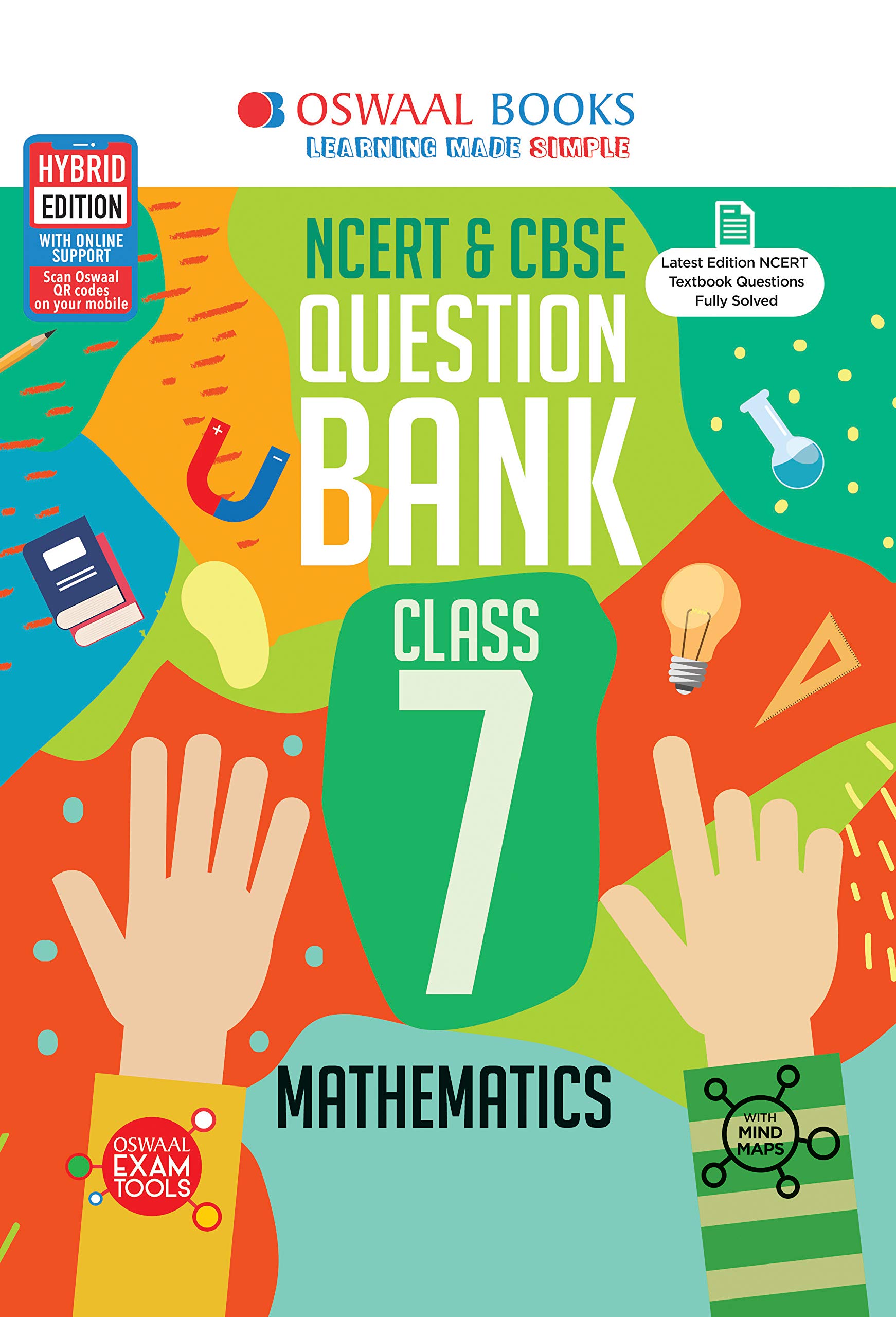 Oswaal NCERT CBSE Question Bank Class 7 Mathematics Book For March