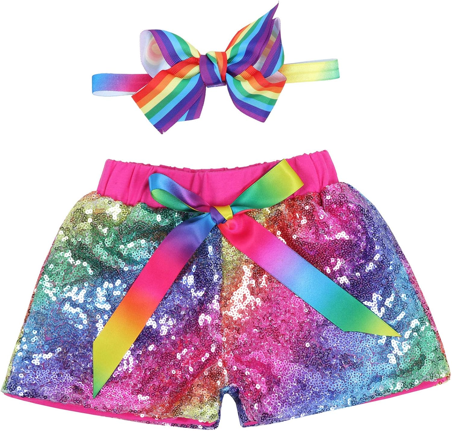 Baby Girls Shorts Kids Sparkle Toddler Sequin Shorts Glitter on Both ...