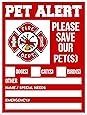 Amazon.com : Pet Alert Fire Rescue Sticker - 5"x 4" Double Sided (2 ...