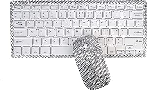 Amazon.com: SA@ Bling Silver Crystal Rhinestone Slim 2.4GHz Wireless ...