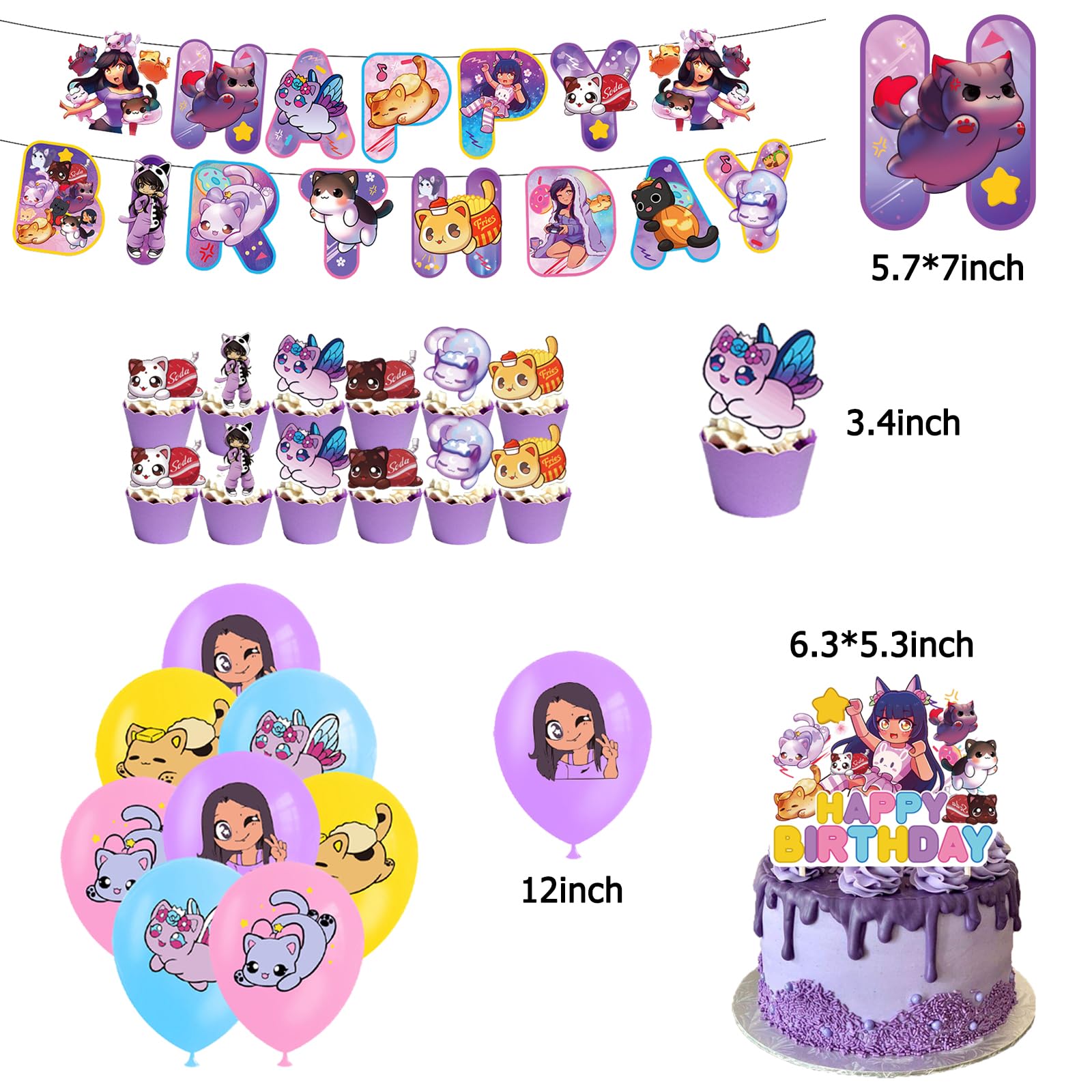Mua Aphmau Cat Decoration Birthday Aphmau Cat Children's Birthday ...