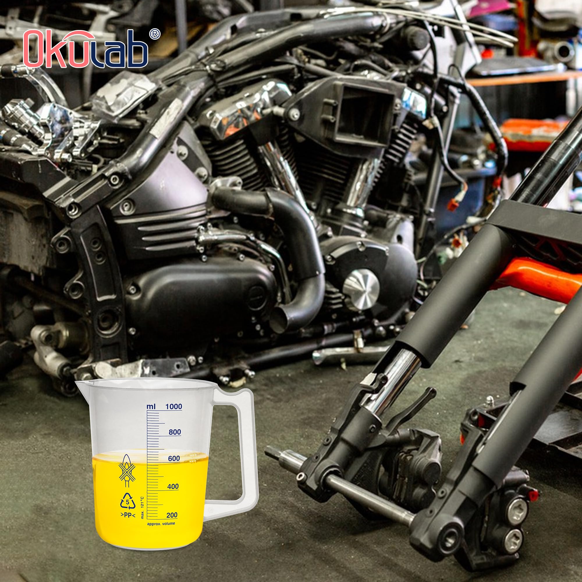 Plastic Beaker Set, Vol. 5000ml Measuring Beakers With Handle And Spout ...