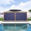 PURPLE LEAF 12' X 20' Outdoor Hardtop Gazebo for Patio Galvanized Steel ...