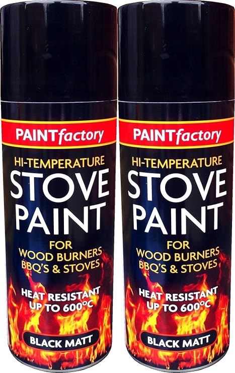 Black Heat Resistant Matt Black Spray Paint Stove High Temperature ...