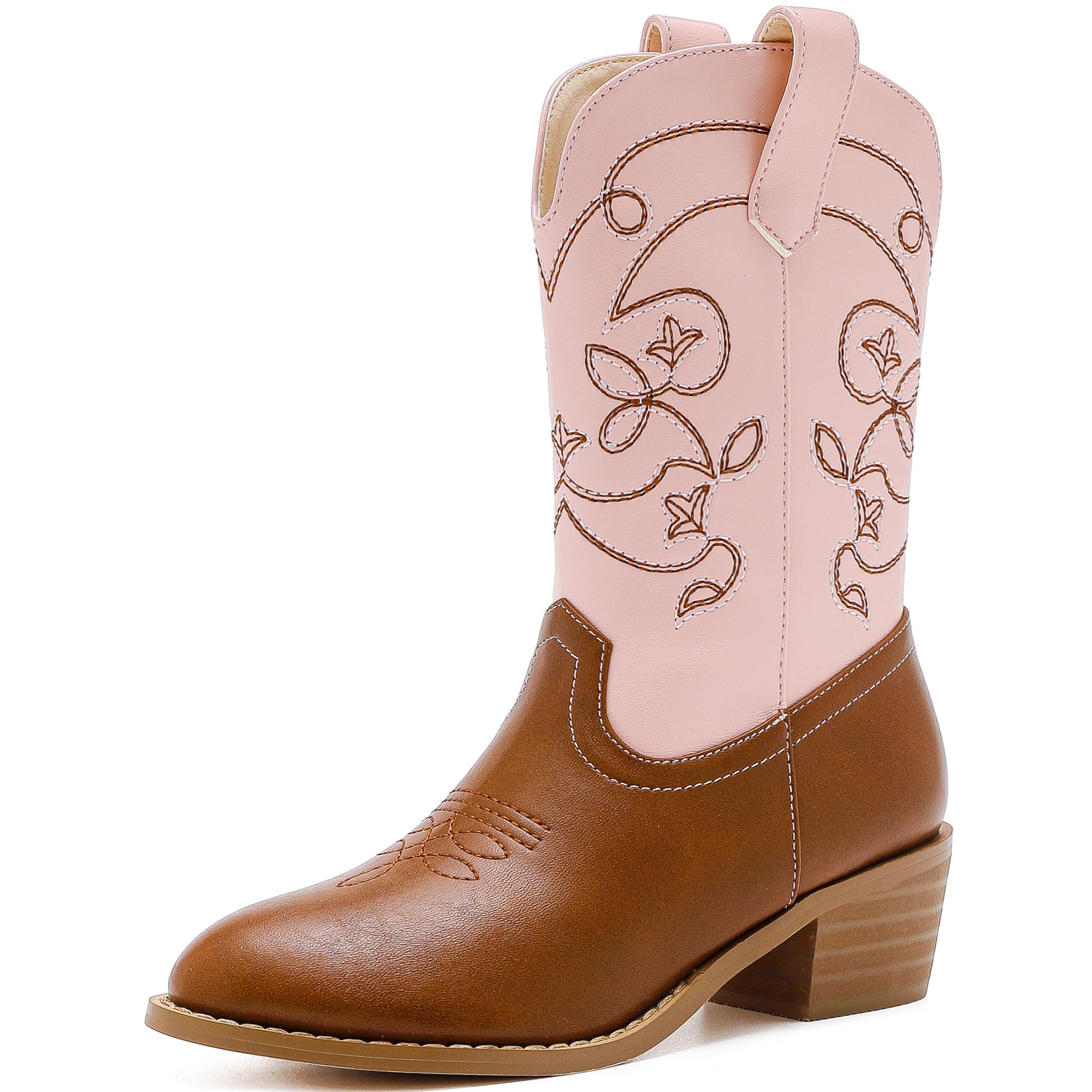 LAURMOSA Toddler Cowboy Boots for Girls Pink Cowgirl Boots for Girls ...