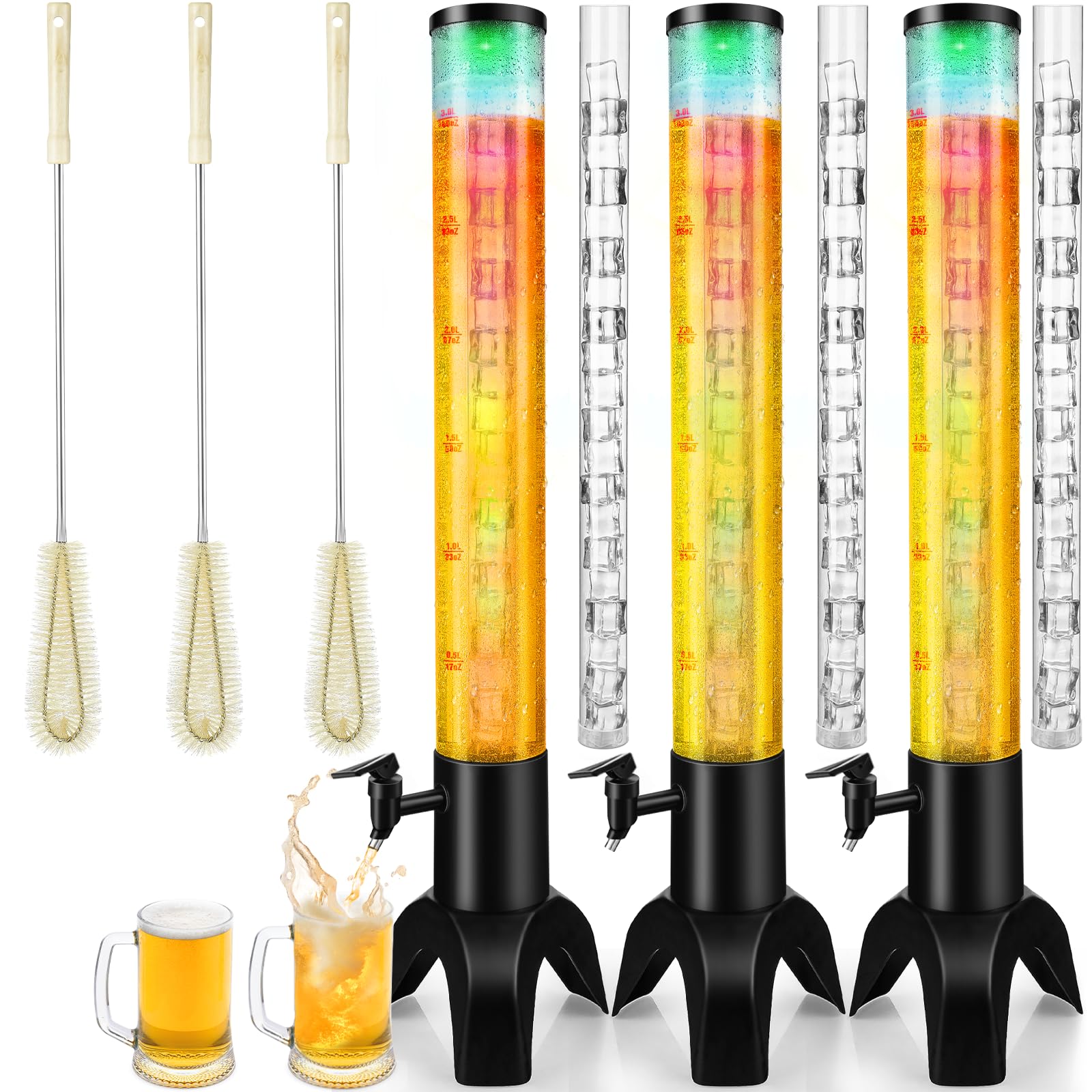 KK KMKGOKO Mimosa Tower, 100oz/3L Mimosa Tower Dispenser with Ice Tube ...