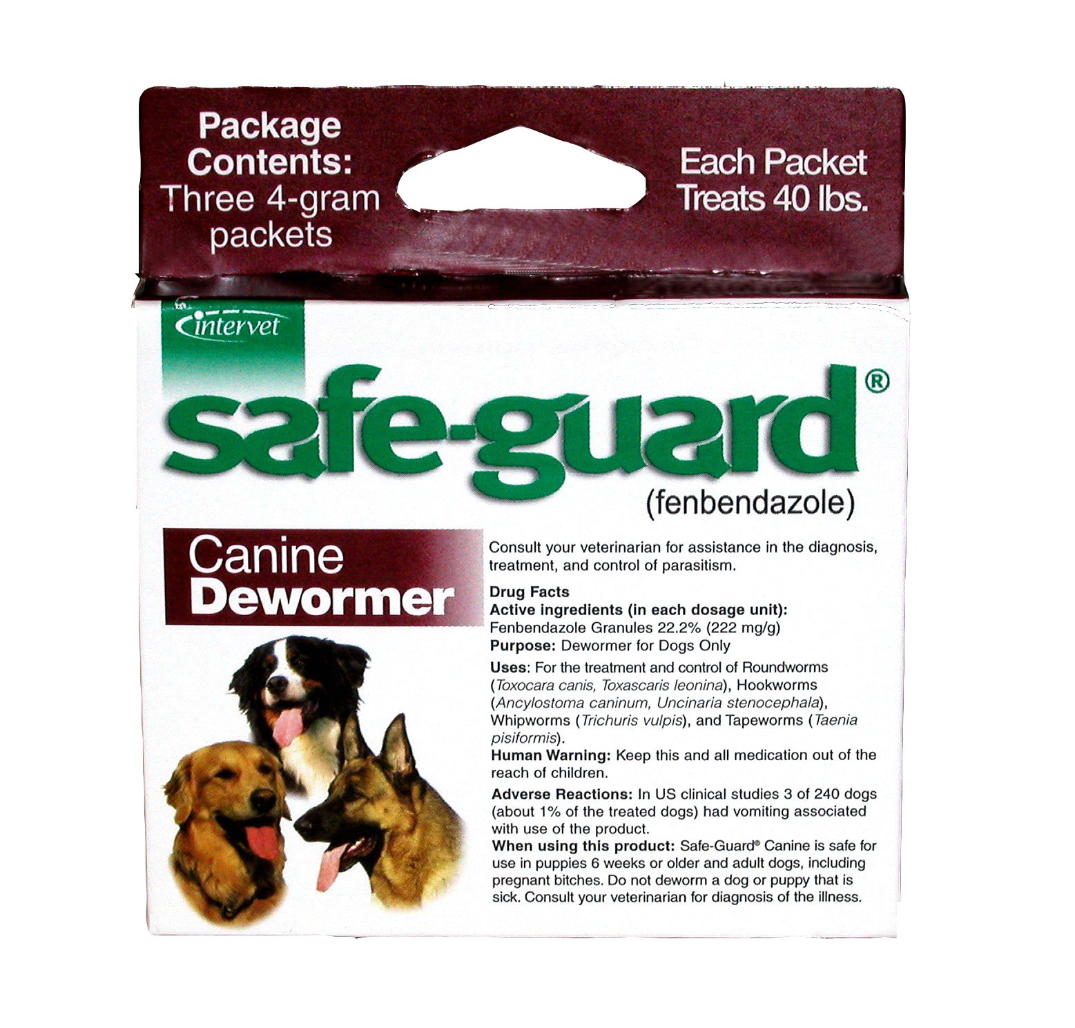 Merck Animal Health Safe-Guard Canine Dewormer, 4 gm for sale | North ...