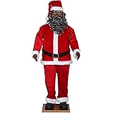 Amazon.com: Black Santa Inflatable 7 Feet Tall, African American Santa ...