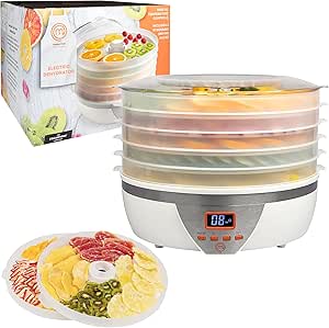 Amazon.com: MasterChef Food Dehydrator w 5 Trays and Digital ...