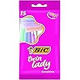 Amazon.com: BIC Twin Lady Sensitive Razors, Disposable Razors with Two ...