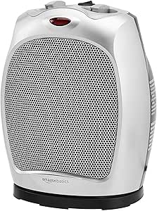 Amazon Basics 1500W Oscillating Ceramic Heater with Adjustable ...