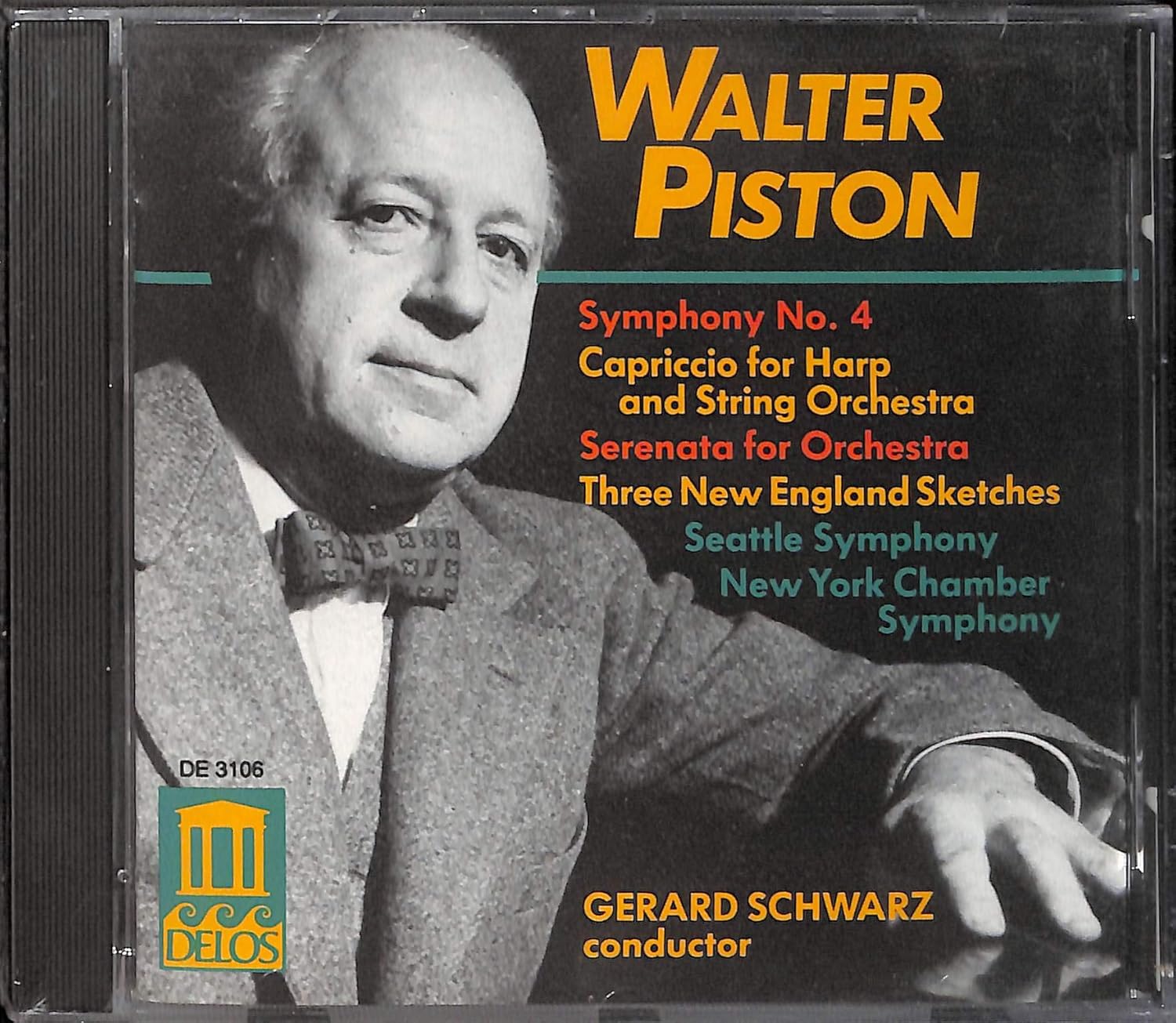 Walter Piston: Symphony No. 4; Capriccio for Harp & String Orchestra ...
