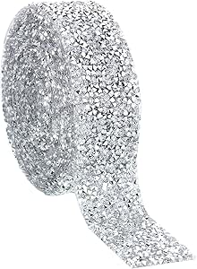 Amazon.com: Crystal Rhinestone Ribbon 3 Yards Diamond Sparkling Bling ...