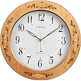 Amazon｜セイコー クロック 掛け時計 ネイチャーサウンド 12種類 電波 アナログ 報時 切替式 薄緑 模様 光沢 RX214M ...