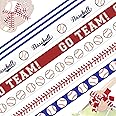 Amazon.com: Threetols 6 Rolls 18 Yards Baseball Ribbons, 3/8" Blue ...