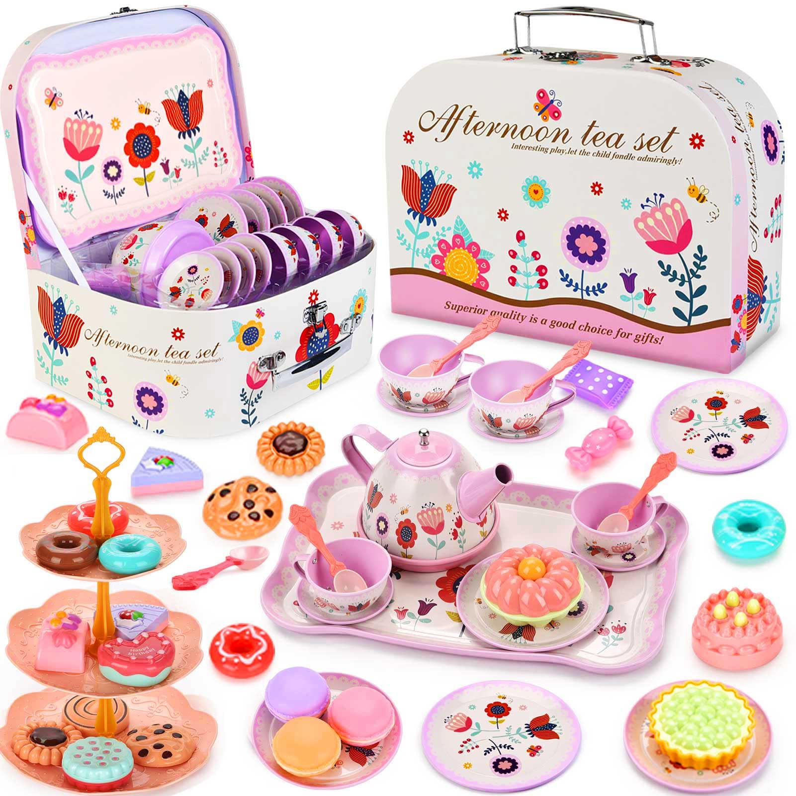 Mua Tea Set for Little Girls, Birthday Gift for Age 3 4 5 6 Year Old ...
