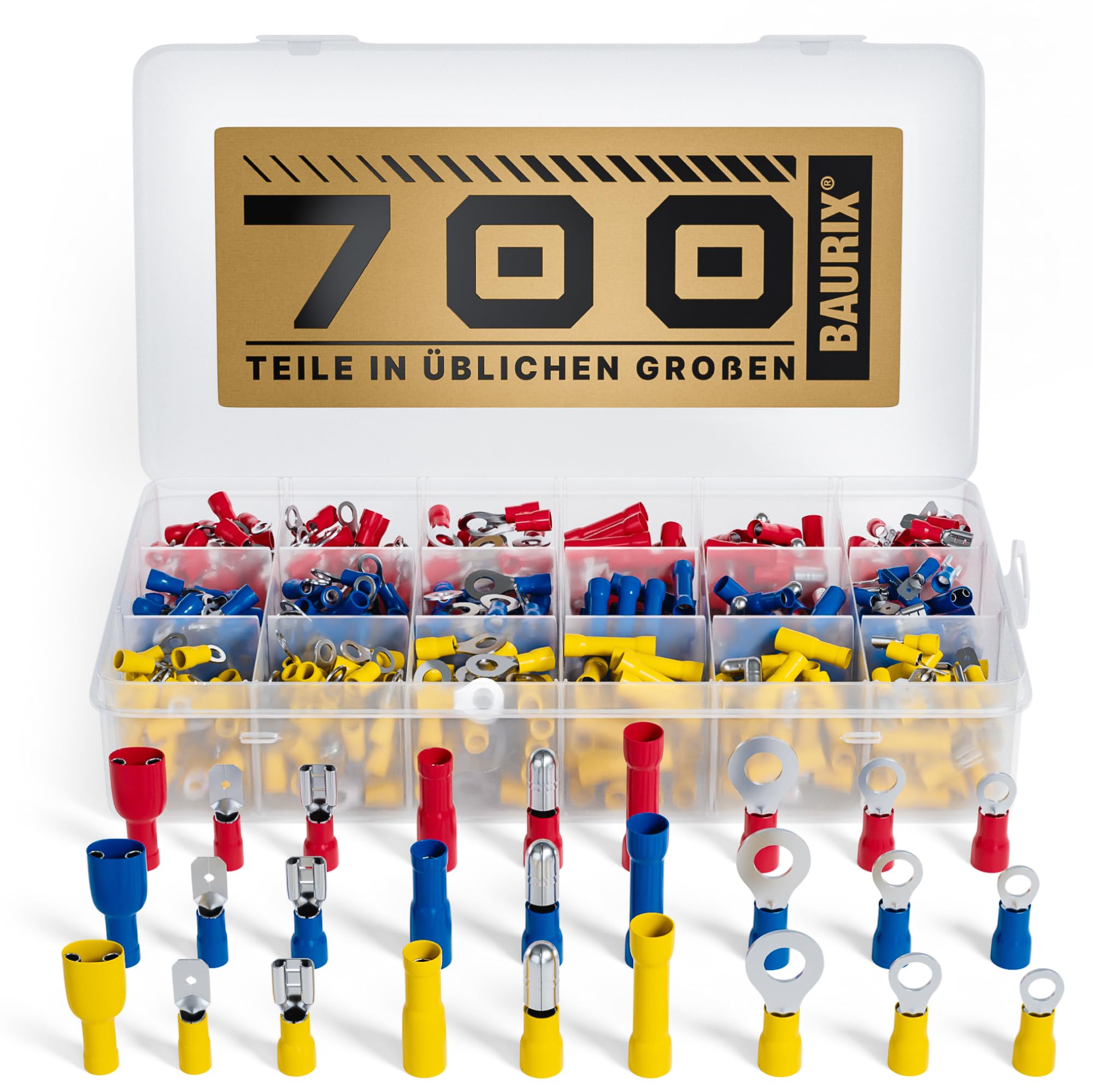 Mua BAURIXÂ® Cable lugs set 700 pieces I crimp connectors assortment I ...