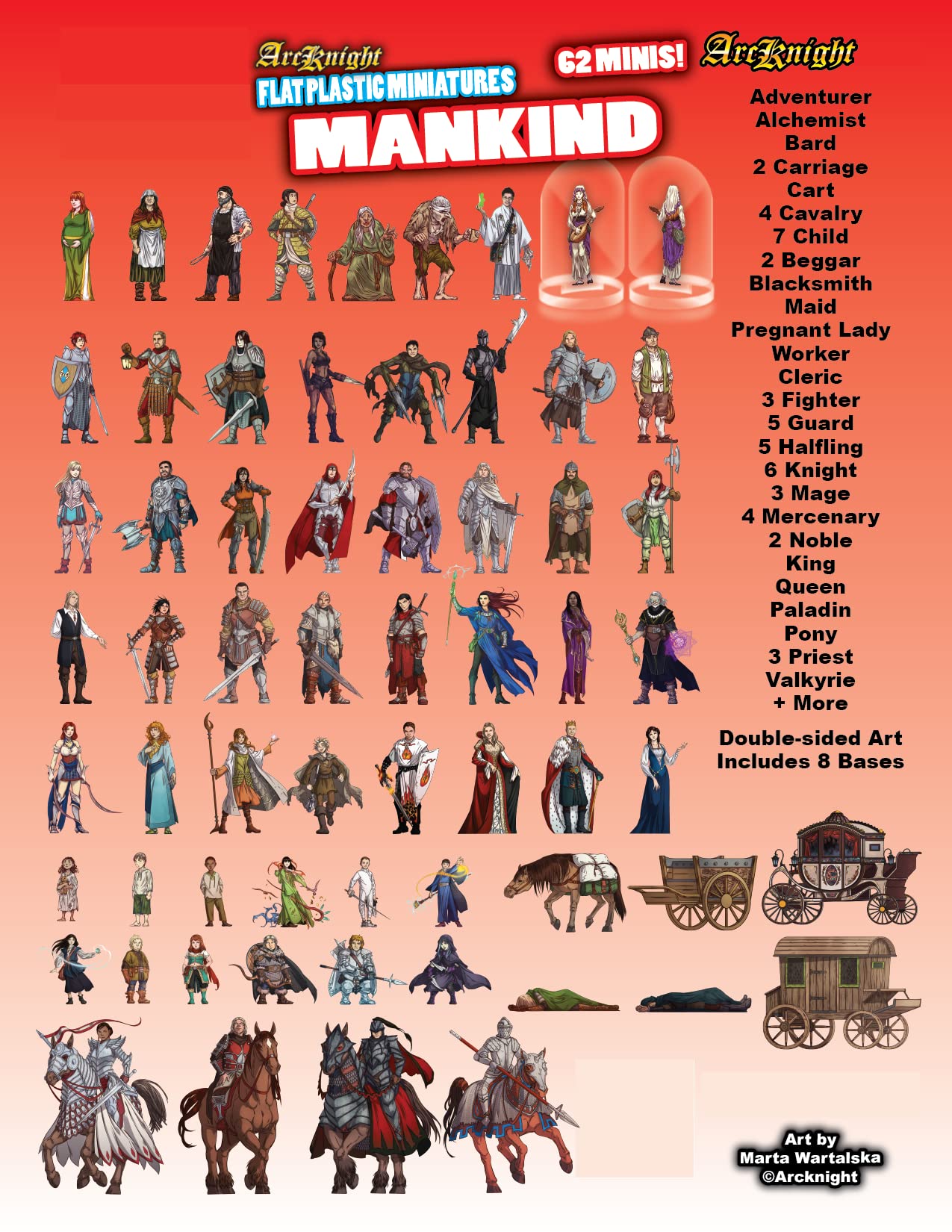 Mua Arcknight Flat Plastic Miniatures: Mankind; 62 Unique Human-Themed ...