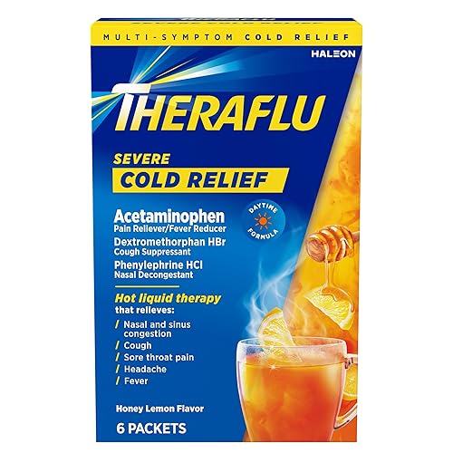 Theraflu Daytime Severe Cold Relief Powder, Cold and Cough Medicine ...